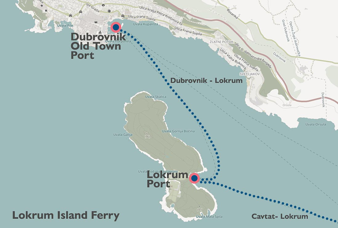 Lokrum Island Ferry - Passenger Ferry Schedule & Price